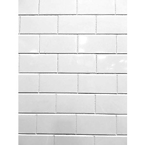 3x6 White Glossy Ceramic Subway Tile Wall Backsplash Made in USA (Full Box 100)