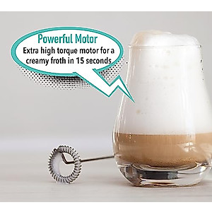 Elementi Milk Frother Handheld - Coffee Mixer Wand - Hand Held Frother Wand for Coffee and Protein Powder - Drink Mixer Handheld - Electric Stirrer for Drinks - Handheld Frother Mixer (Mint Green)