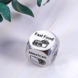 Him Her Couple Gifts for Boyfriend Girlfriend Food Decider 11th Anniversary Steel Date Night Gifts for Husband Wife for Wedding Christmas Valentines Birthday for Women Men