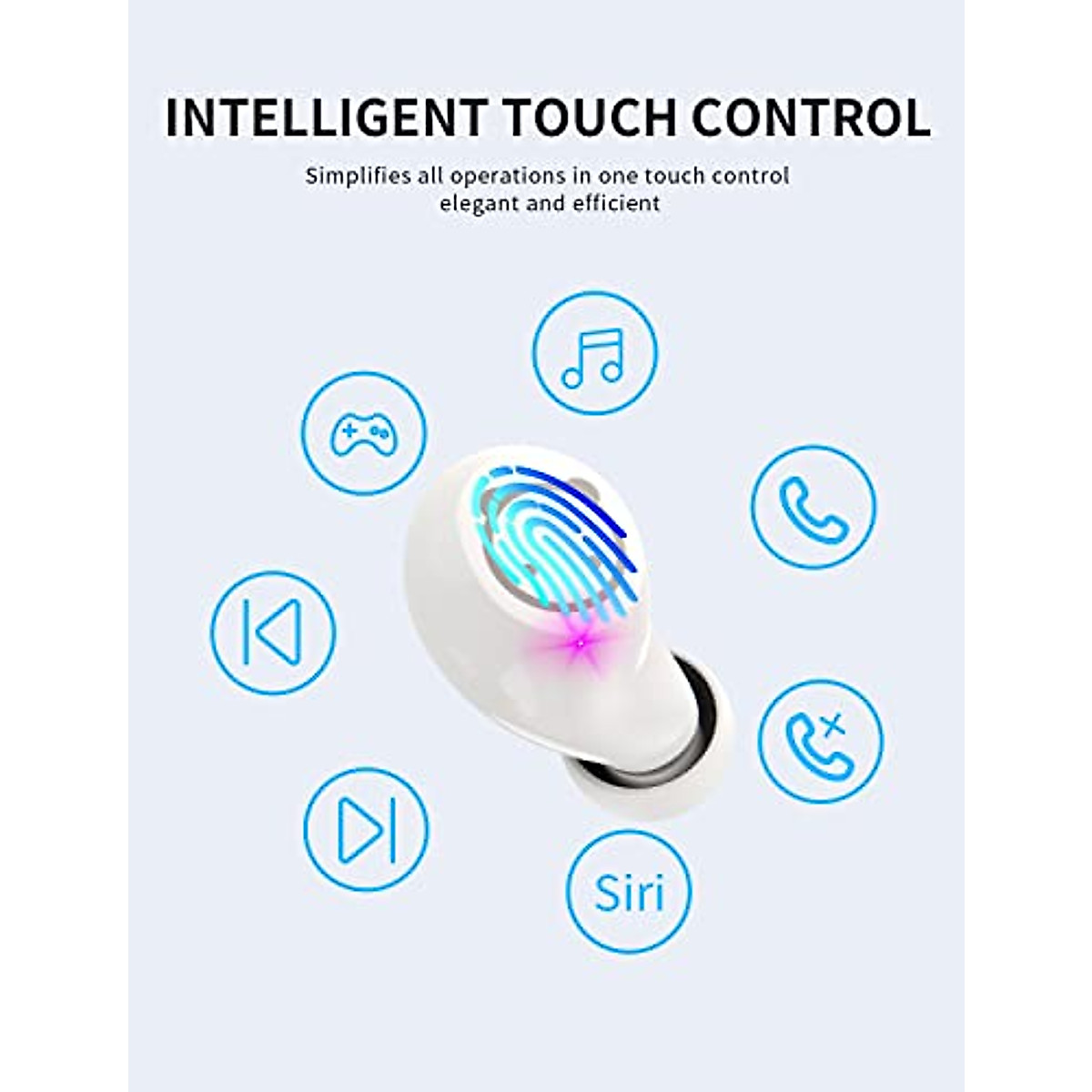 Togetface Wireless Earbuds for Kids,with Cute Panda Comfort&Lightweight Design Noise Cancellation Earphone for Girl Women Sport Bluetooth 5.0 in Ear Headphone with Mini Portable Charging Case