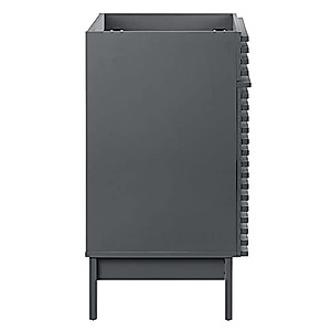Modway Render Modern Style Wood Bathroom Vanity Cabinet in Gray