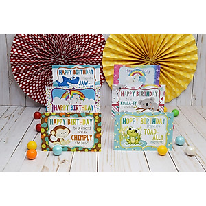 Funny Animal Puns Themed Happy Birthday From Teacher To Student Blank Postcards, 4"x6" Fill In Notecards (6 different designs) by AmandaCreation (30)