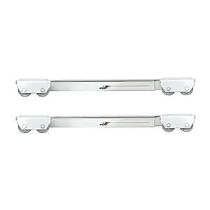 Shepherd Hardware 9601 Stamped Steel Adjustable Appliance Rollers, 2-Pack