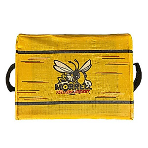 Morrell Targets 144 Yellow Jacket Kinetic 1.0 65 Pound Portable Field Point Archery Bag Target w/ 2 Shooting Sides, 10 Bullseyes, and Handles, Yellow