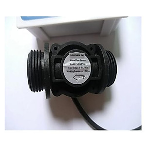 Flow Meter New G1 Flow Water Sensor Meter+Digital LCD Display Flowmeter High Stability and Convenient Operation