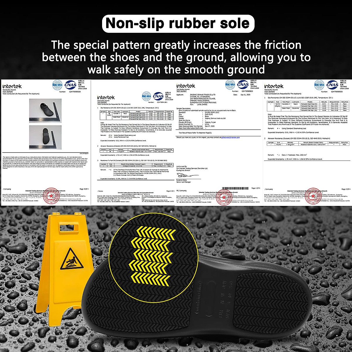 Unisex Chef Shoes Zapatos de cocina para Hombre Slip Resistant Non Slip Work Shoes Nursing Closed Toe Clogs Waterproof Men Kitchen Black/Size12