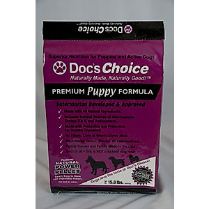 Doc's Choice Premium Chicken Puppy Food - Great for Puppies, Pregnant and Nursing Dogs, Veterinarian Developed, No Fillers/Artificial Ingredients, Made in the USA