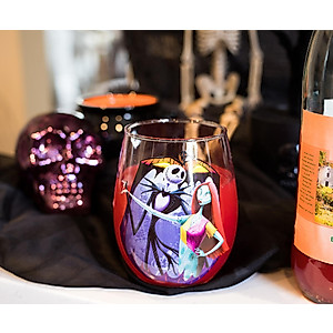 The Nightmare Before Christmas "Meant To Be" Stemless Glass | Holds 20 Ounces