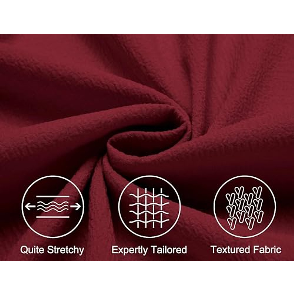 COOFANDY Casual Dress Shirts Men Untucked Button Down Shirts Beach Shirts Christmas Shirt Wine Red Large