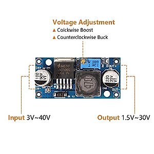 Dorhea 7PCS LM2596 DC to DC Buck Converter Voltage Regulator 3.0-40V to 1.5-35V Buck Converter DIY Adjustable Power Supply Step Down Module