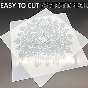 10PCS 10mil Blank Mylar Stencil Sheets,12X12 inch Milky Translucent PET Blank Stencils Sheets,Template Material for Cutting Machines, Laser Cutting, Food-Safe Craft Plastic