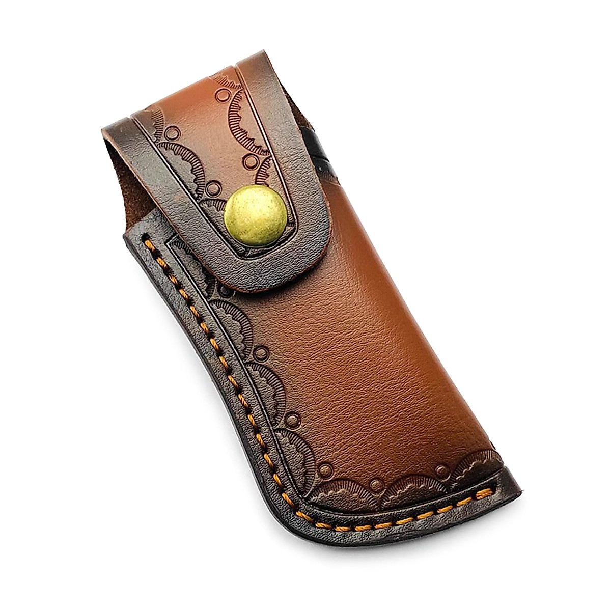 Pocket Knife Sheath Handmade Pouches Leathers Knife Holsters Folding Knife Holder Outdoor Carry Sheath Tool Easy to Use Pocket Knife Sheath Holder Durable