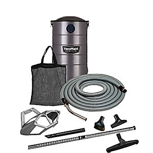 VacuMaid GV50PRO Wall Mounted Garage and Car Vacuum with 50 ft. Hose and Tools.