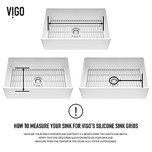 VIGO 27 in. x 15 in. Silicone Bottom Grid for Single Bowl Kitchen Sink in Matte Black - VGSG3018MB