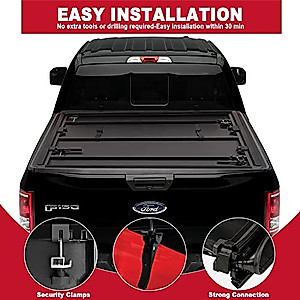 CAPSER 5.5 FT Soft Tri-Fold Truck Bed Tonneau Cover Fits 2015-2023 Ford F150 Styleside 5'5"(66") Truck Bed