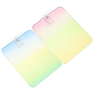 6 Pcs Plate Clamp Document Clipboard Exam Paper Clips Short Hand Board Drawing Board Office Business Plastic Writing Base Plate Colorful Clipboards Paper File Organizer