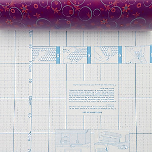 Yifely Peel & Stick Drawer Liner Removable Shelf Paper for Covering Apartment Old Cabinets Shelves, Purple Ring, 17.7 Inch by 9.8 Feet