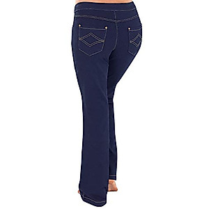 PajamaJeans Petite Jeans for Women - Petite Pull On Jeans, Indigo, XS