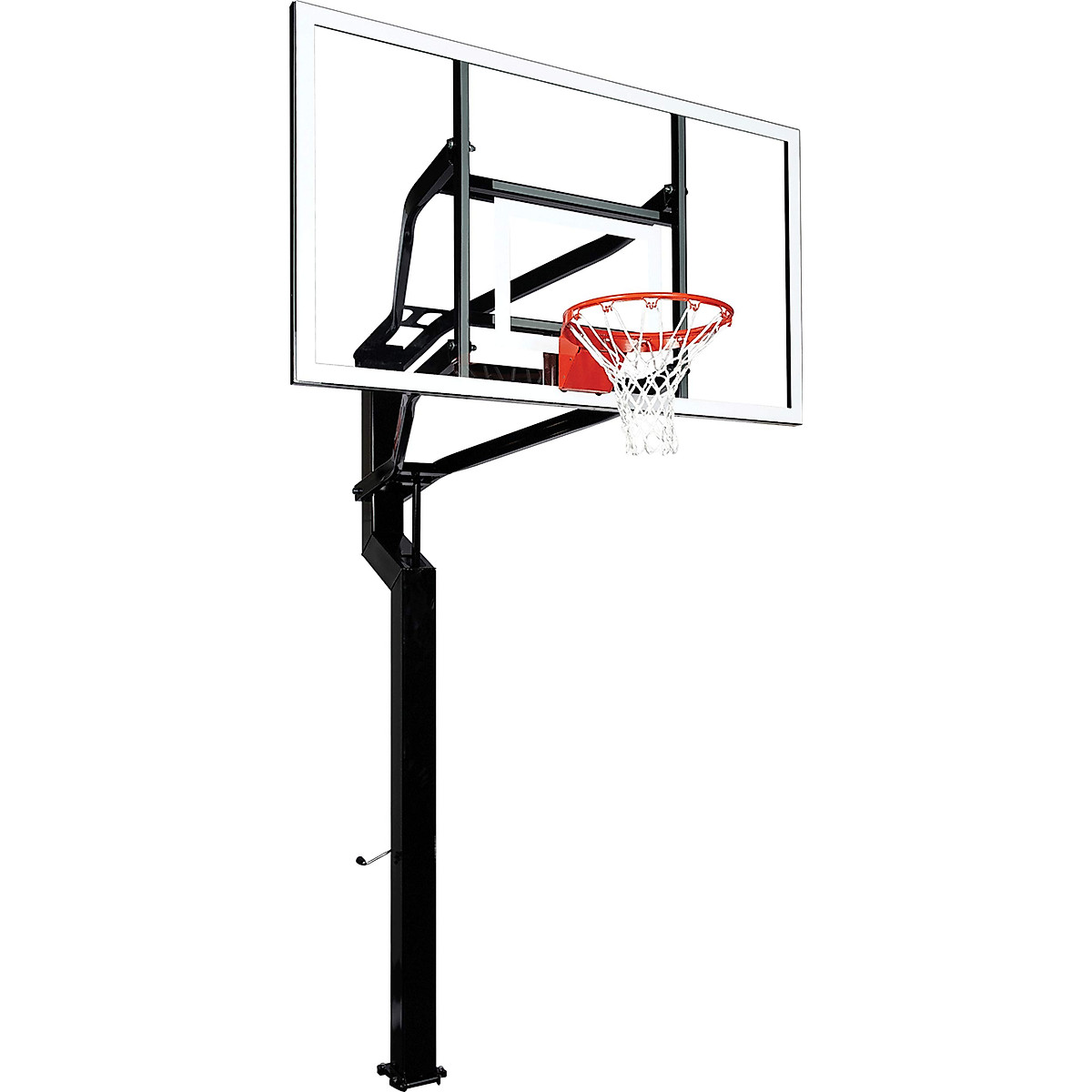 Goalsetter MVP 72" Glass In-Ground Height Adjustable Basketball Hoop System with Collegiate Breakaway Rim