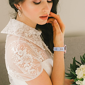 Lace Silicone Band 20mm Compatible for Samsung Galaxy Watch 4/5/6/Active Band 40MM 44MM,Galaxy Watch 4/6 Classic 46MM 42MM 43MM 47MM/Watch 5 Pro/Watch 3 41mm, Soft Silicone Strap for Women (Lavender Grey)