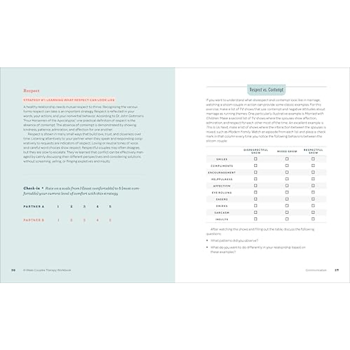 8-Week Couples Therapy Workbook: Essential Strategies to Connect, Improve Communication, and Strengthen Your Relationship