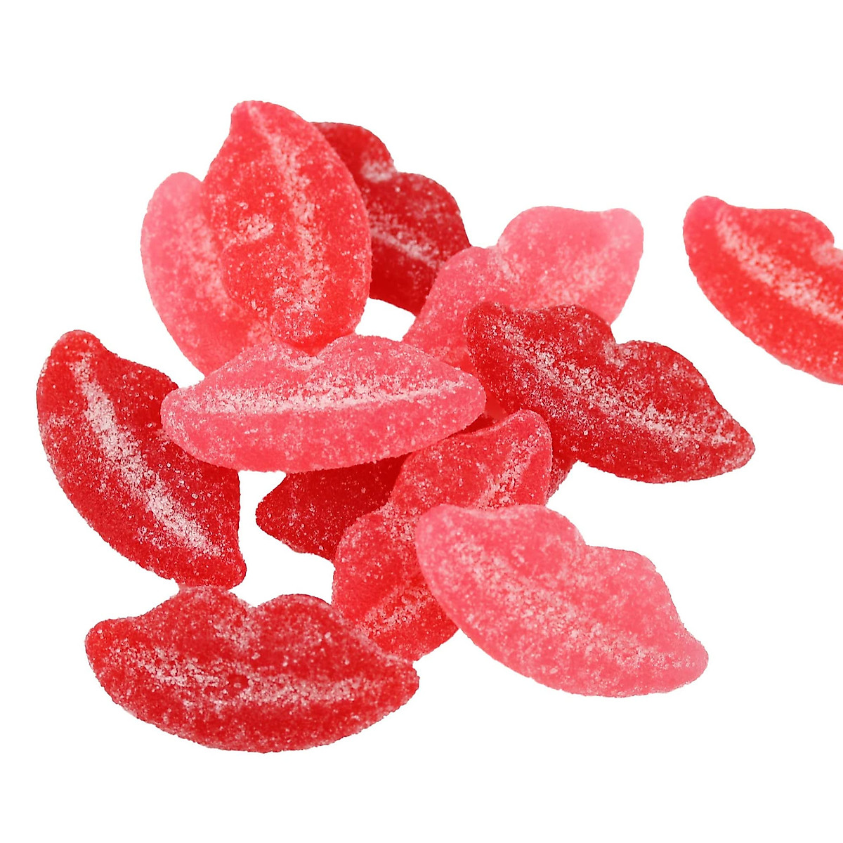 By The Cup Sour Pucker-up Gummy Lips, 2 lb Bulk Bag