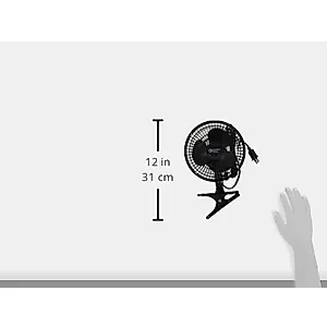 Comfort Zone CZ6CBK 6" Quiet Portable Indoor 2-Speed Desk Fan with Clip and Fully Adjustable Tilt, Black