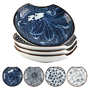 Spoon Rest for Stove Top 4.8", 4 Pcs Spoon Holder Ceramic Spoon Rest for Kitchen Counter Dining-Table, Heat Resistance Kitchen Spoon Utensil Rest for Coffee Spoons,Ladles,Tongs,Spatula