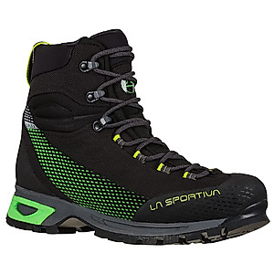 La Sportiva Mens Trango TRK GTX Mountaineering/Hiking Boot, Black/Flash Green, 11.5