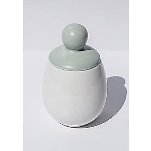 AggCoddler - Porcelain & Silicone Egg Cooker - Easily Cook Eggs with Toppings & Mix-Ins - Microwave & Dishwasher Safe - Steam, Poach, Boil Eggs - Displays Well in Kitchen (Green - Gullvie)…
