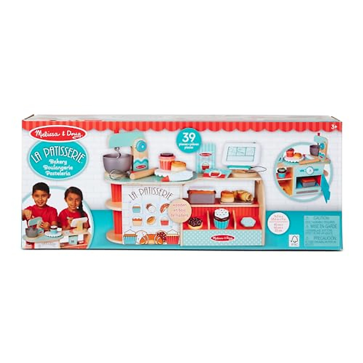 Melissa & Doug Wooden La Patisserie Bakery (39 Pieces) - FSC Certified