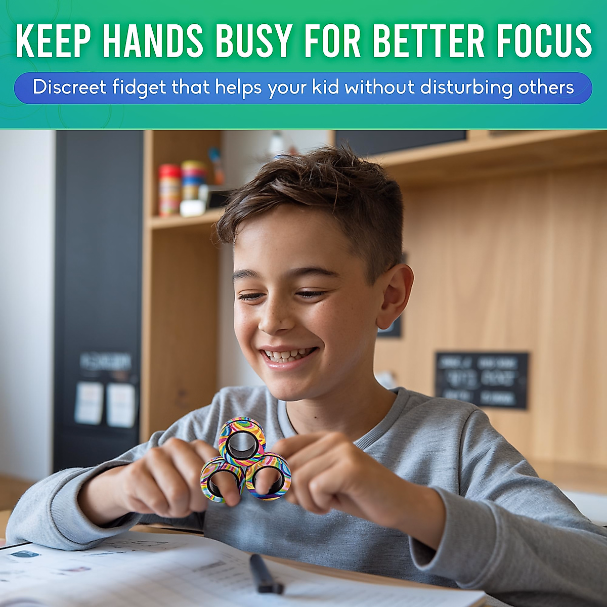 BUNMO Easter Basket Stuffers for Teens - Magnetic Rings - Fidget Toys Adults - Magnetic Fidget Rings - Easter Basket Stuffers - Fidget Toy for Boys & Girls - Great Teen Gift - Multicolor