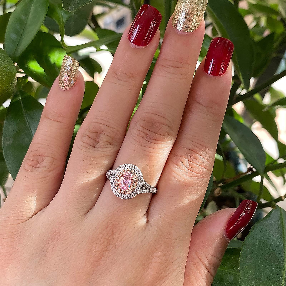 CEJUG Promise Ring Engagement Rings for Women 1.3Ct Cz 18K Gold Plated Wedding Anniversary Bands Bridal Size 8