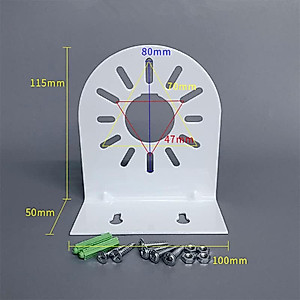 OwlCat L-Shape Dome CCTV Security Camera Mount Bracket Metal Right Angle Wall Ceiling Mount Bracket for 2.5inch Video Surveillance Mini Dome IP Camera Side Bracket, White, 115 x 102 x 50mm (L115-1)