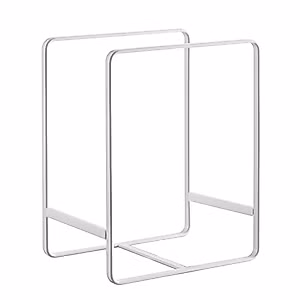 Yamazaki Home Rack Stand Storage/Plate Holder | Steel | Large | Dish Organizer, White