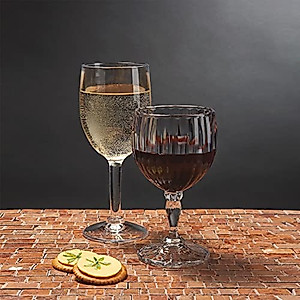 G.E.T. SW-1404-1-SAN-CL-EC Heavy-Duty Reusable Shatterproof Plastic Wine Glasses, 8 Ounce, Clear (Set of 4)