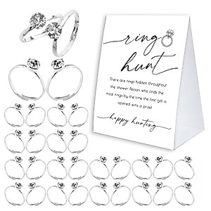 Bridal Shower Ring Game, Ring Hunt Bridal Shower Game 30 fake rings, bridal shower decorations, wedding games, bachelorette party games for guests - RH11