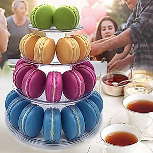 Candora 4-Storey Macaron Display Stand Cake Stand Macaron Tower(2 Sets)