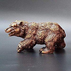 DSQK Garden Statue Creative Decoration of Pure Copper Bear Animal Wine Rack Study Room