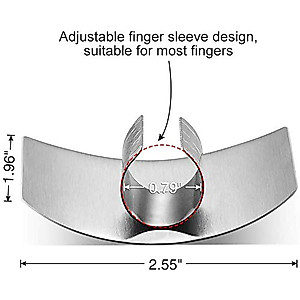 Jupswan Finger Guards for Cutting Stainless Steel Knife Cutting Protector Kitchen Tool Chef Knife Finger Guard for Food Chopping Cutting Avoid Hurting (3-Pack)