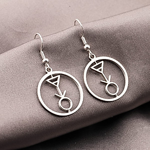 The Owl House Inspired Gift Plant Glyph Charm Earring for Her Owl House Fans Gift (Plant Glyph Earring)