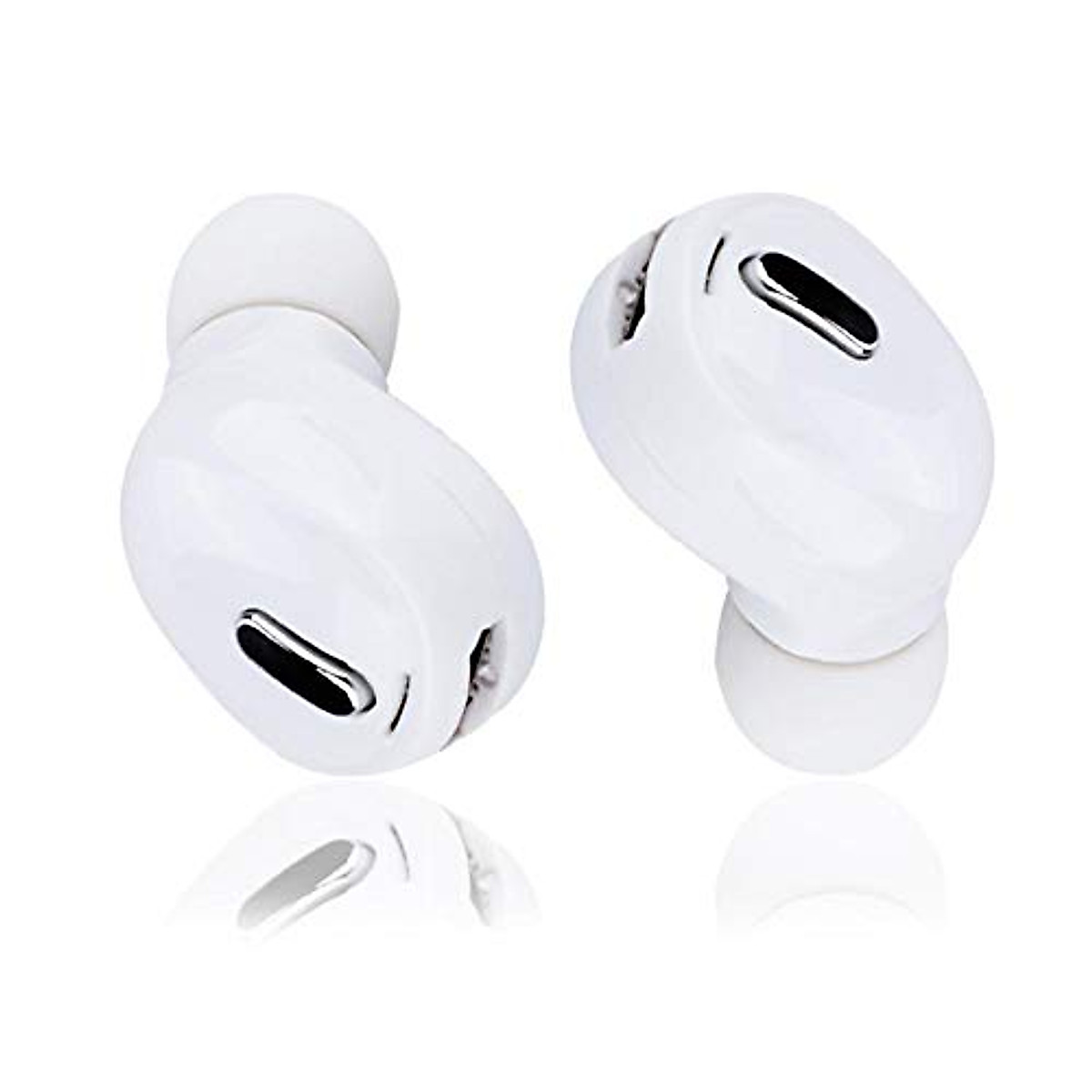 Wireless Earbuds, Mini Sports Wireless Bluetooth 5.0 Earphone Support 5H Playtime in-Ear Universal TWS Headphones with Mic for Sports, Fitness, Leisure, Driving, Office, etc.(White)