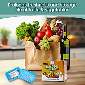Wisesorb 20PCS 10 Gram Ethylene Gas Absorber Packet, Vegetable & Fruit Fresh Produce Protector, Food Freshness Extender, Fresh Fruit Preserver, Vegetable Saver