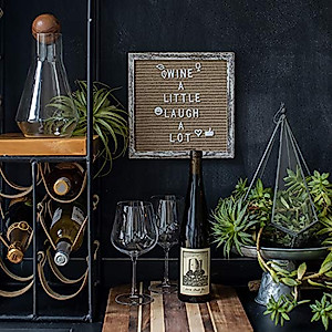 Burlap Letter Board Farmhouse Decor 10x10 Inch - Interchangeable Letter Board Classroom Decor, Farmhouse Office Decor, Farmhouse Letterboard Custom Signs Home Decor Pregnancy Announcement, Farm Décor