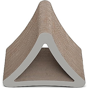 PetFusion 3-Sided Vertical Cat Scratching Post | Available in 18” & 24” | Multiple Angle Cat Scratching Pad, 6 Usable Sides. Scratch, Play, & Perch | 100% Recyclable Cardboard Cat Lounge. 1 Yr Warr