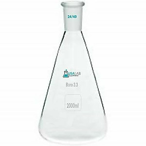 USA Lab 2000ML Erlenmeyer Flask 24/40 Borosilicate 3.3 - USAlab