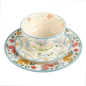 Gibson Elite Hand-Painted Dinnerware Set, Service for 4 (12pcs), Anaya