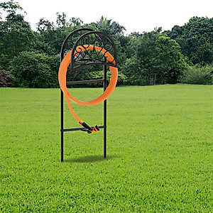 Dosker Heavy Duty Garden Hose Reel Storage Rack - Metal Standing Hose Holder for Expandable, Pocket, Magic, Flexible Hoses in Backyard