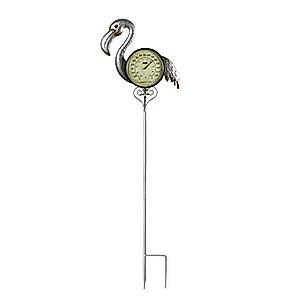 Poolmaster 54580 Outdoor Thermometer Garden Stake, Flamingo, Multi