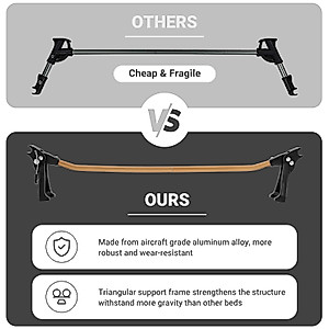 KingCamp Camping Cot, Folding Portable Heavy Duty Ultralight Cots for Adults Camping Tent Hiking Backpacking Mountaineering Travel Indoor Outdoor Indoor Base Camp with Pillow, Support 265 Lbs.